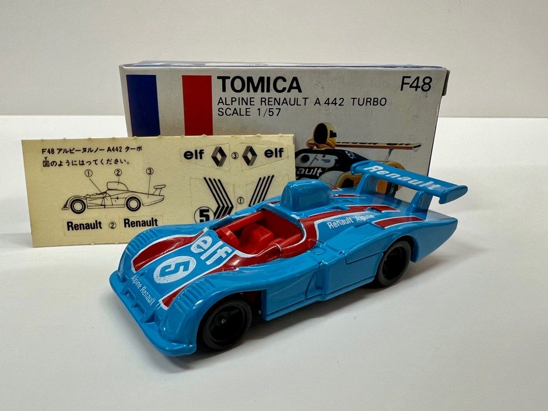 Tomica F48-1-2 (Boxset) Alpine Renault A422 Turbo G-34 スピードウェイセット (A ...