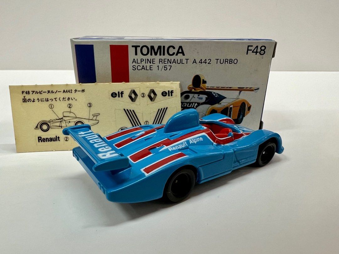 Tomica F48-1-2 (Boxset) Alpine Renault A422 Turbo G-34 スピードウェイセット (A ...