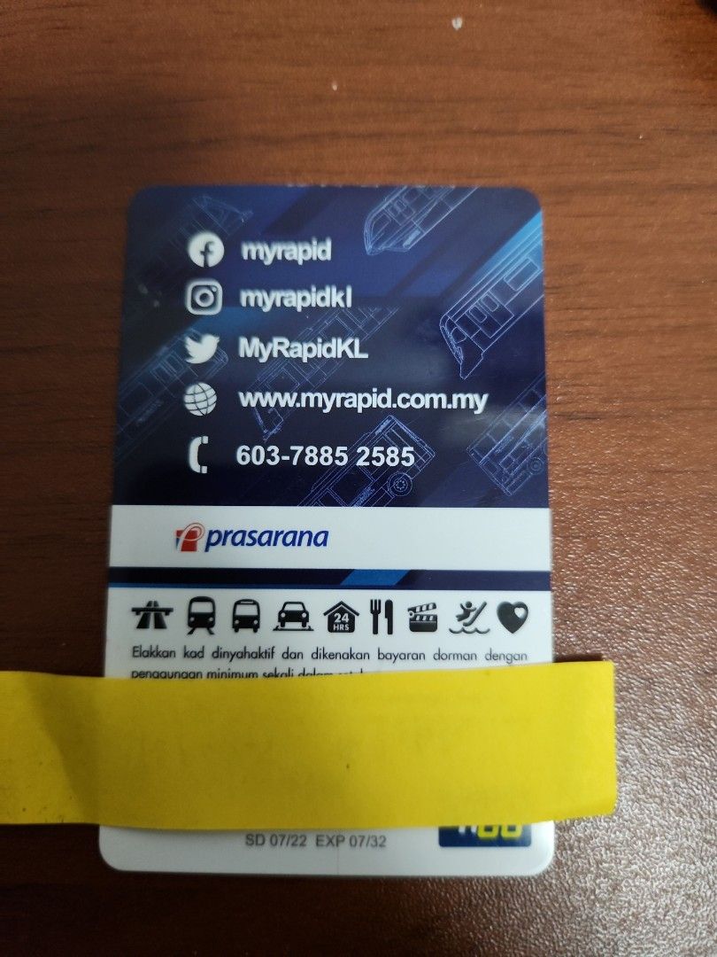 Touchngo myrapidKL card, Hobbies & Toys, Travel, Travel Essentials ...