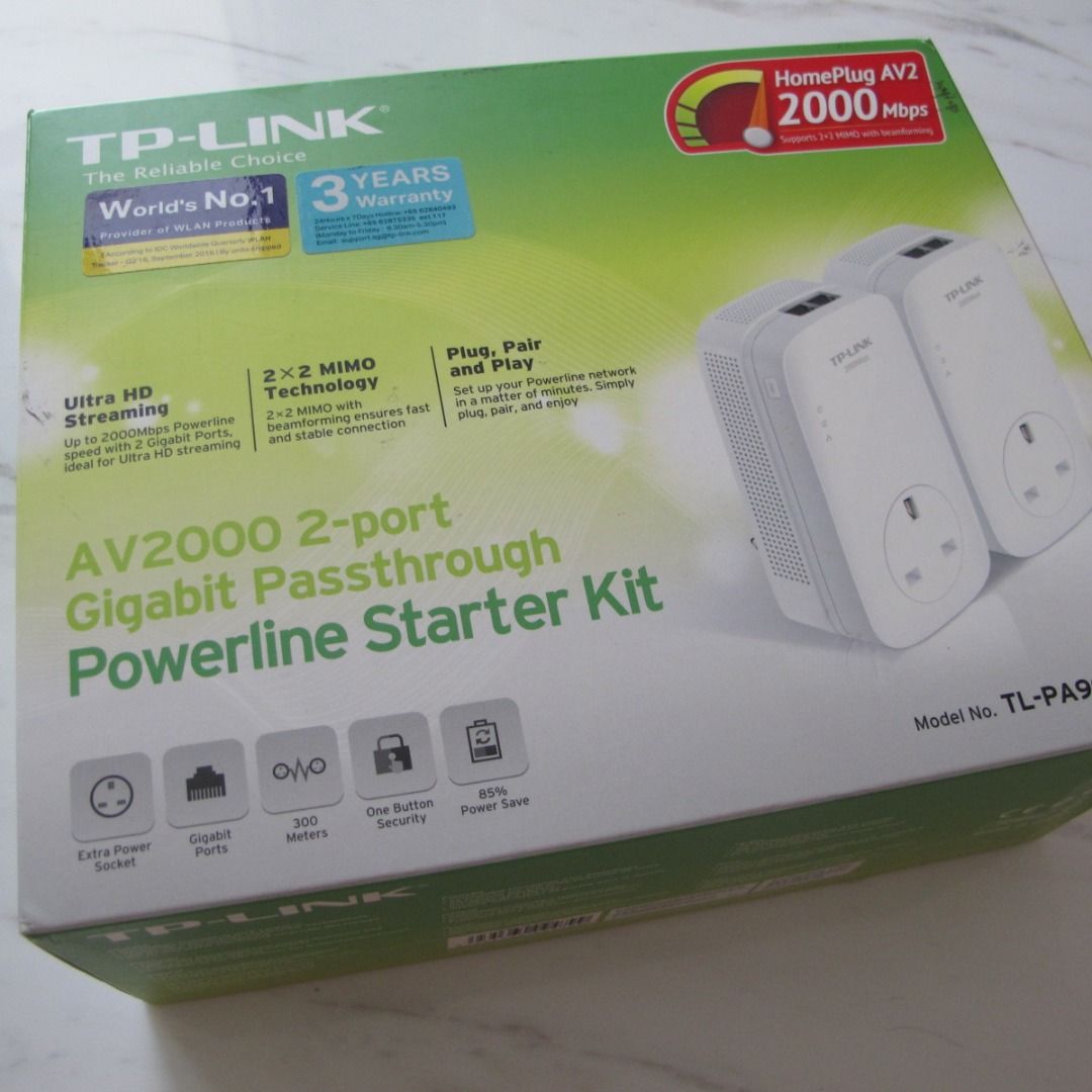 TP Link AV2000 kit - highest powerline speed, Computers & Tech, Parts ...