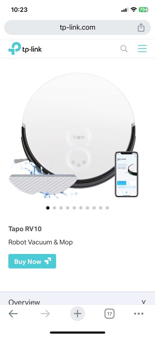 Tp link Tapo RV10 robot vacuum, TV & Home Appliances, Vacuum Cleaner ...