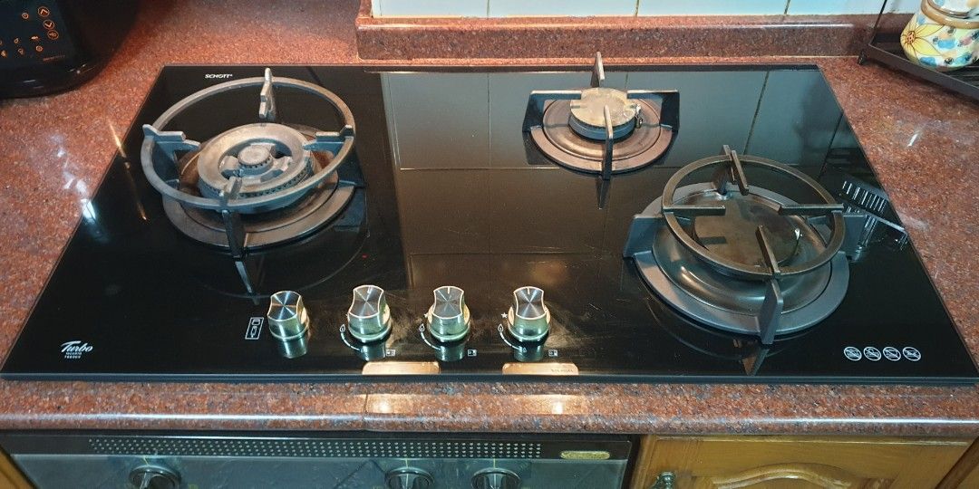Turbo Incanto T883GV Schott glass top panel 3 burner hob, 88cm, TV & Home Appliances, Kitchen ...