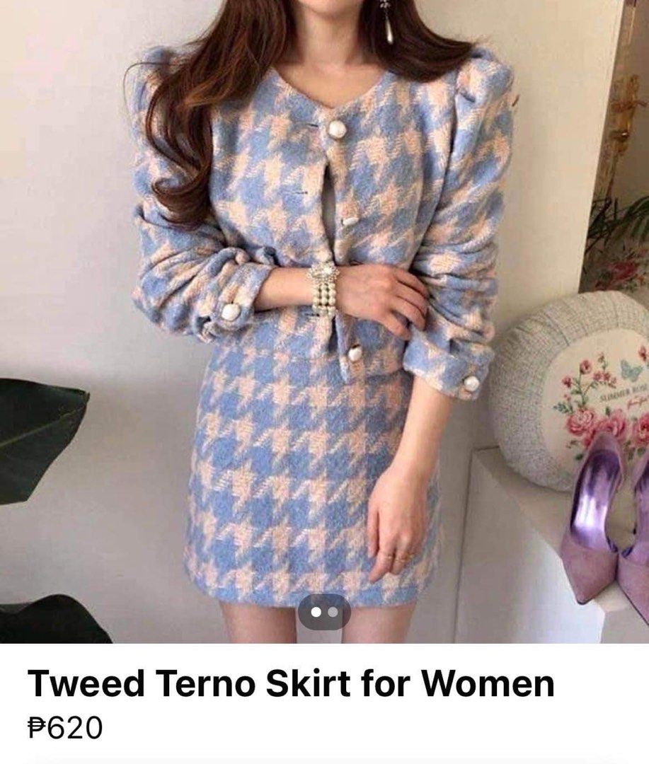 Tweed Coords Terno, Women's Fashion, Dresses & Sets, Sets or ...