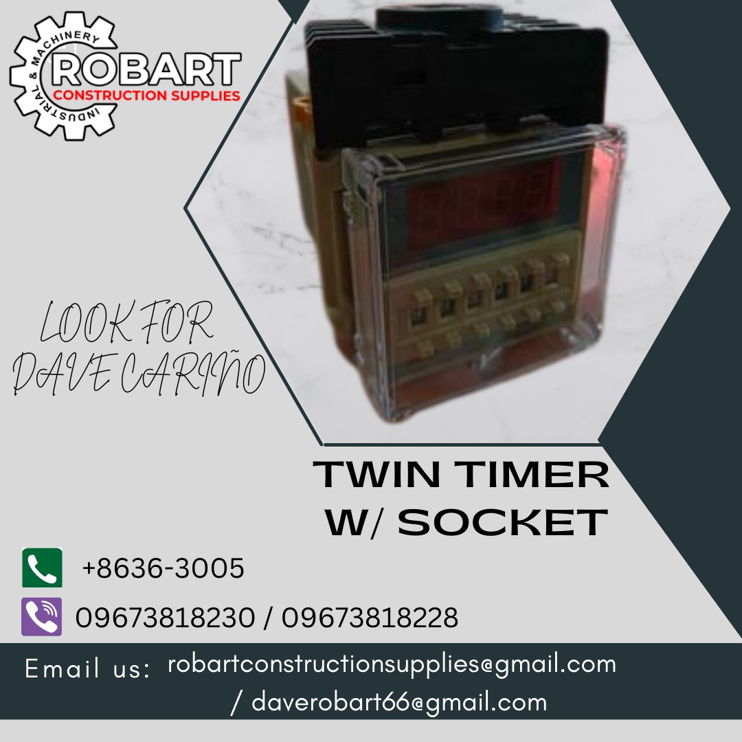 TWIN TIMER W/ SOCKET, Commercial & Industrial, Construction Tools ...