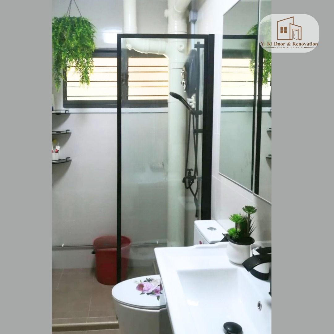 Ultra-Slim Fixed Panel Screen, Furniture & Home Living, Bathroom ...