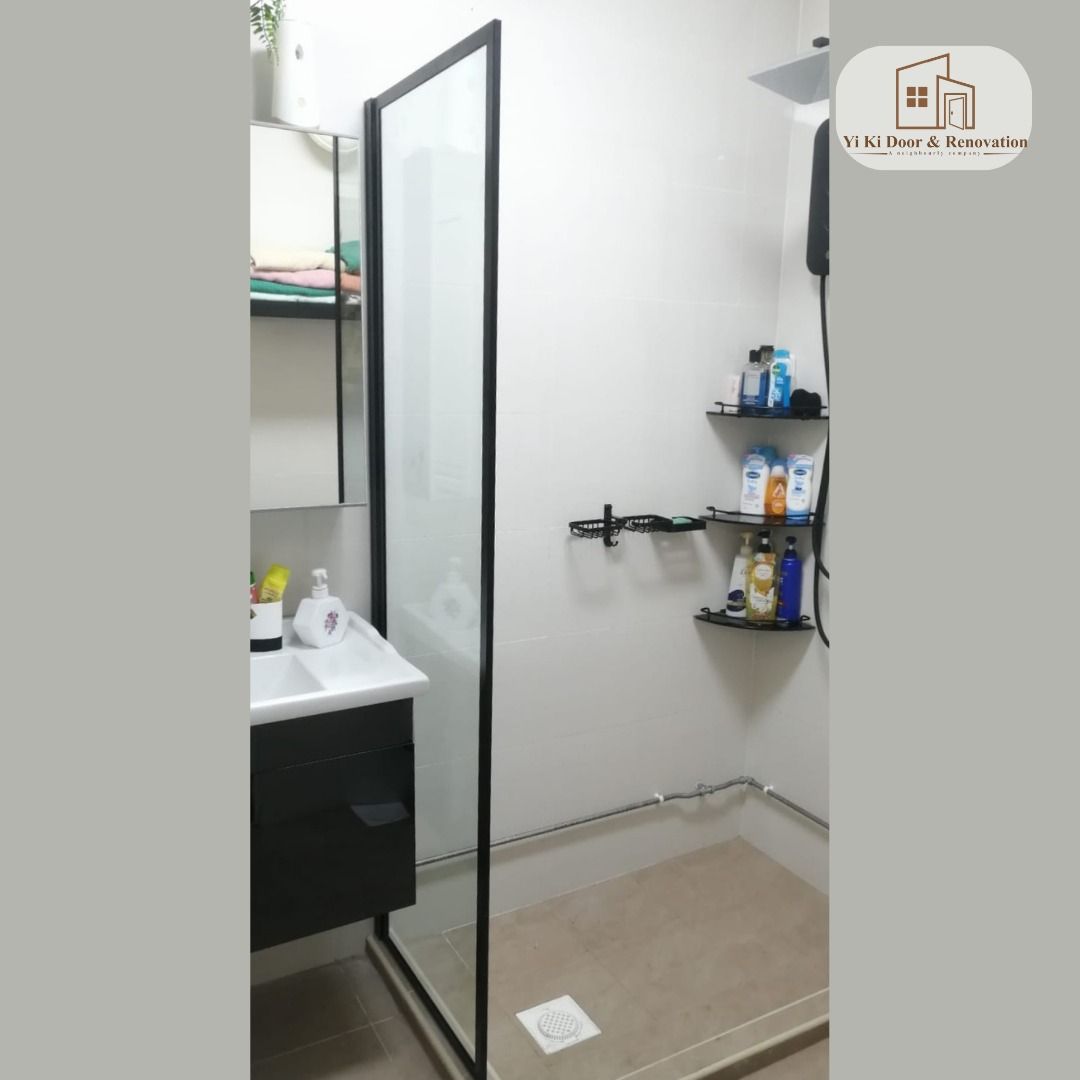 Ultra-Slim Fixed Panel Screen, Furniture & Home Living, Bathroom ...