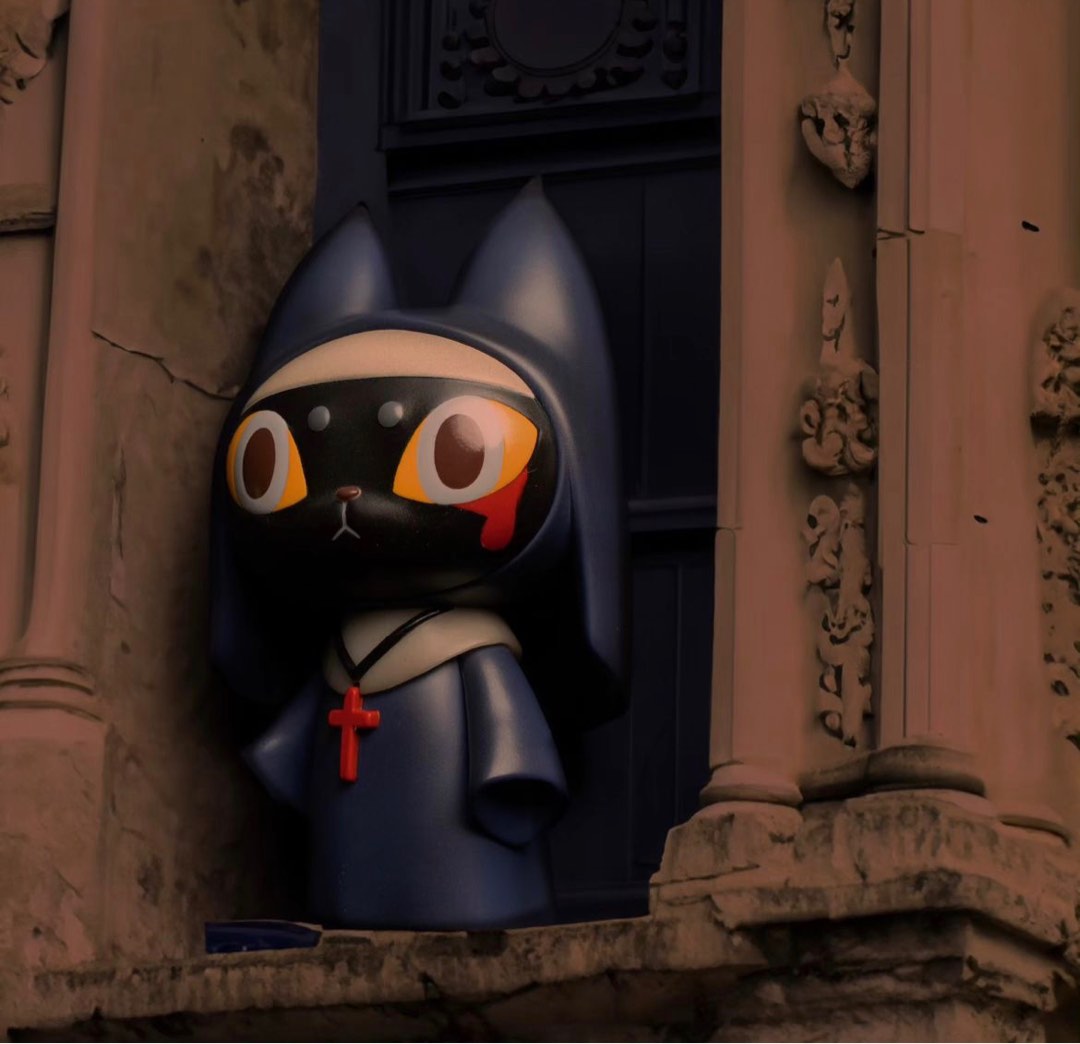 (現貨)unbox Badmeaw Maud vintage edition 蝙蝠貓修女 bad meaw, 興趣及遊戲, 收藏品及紀念品 ...