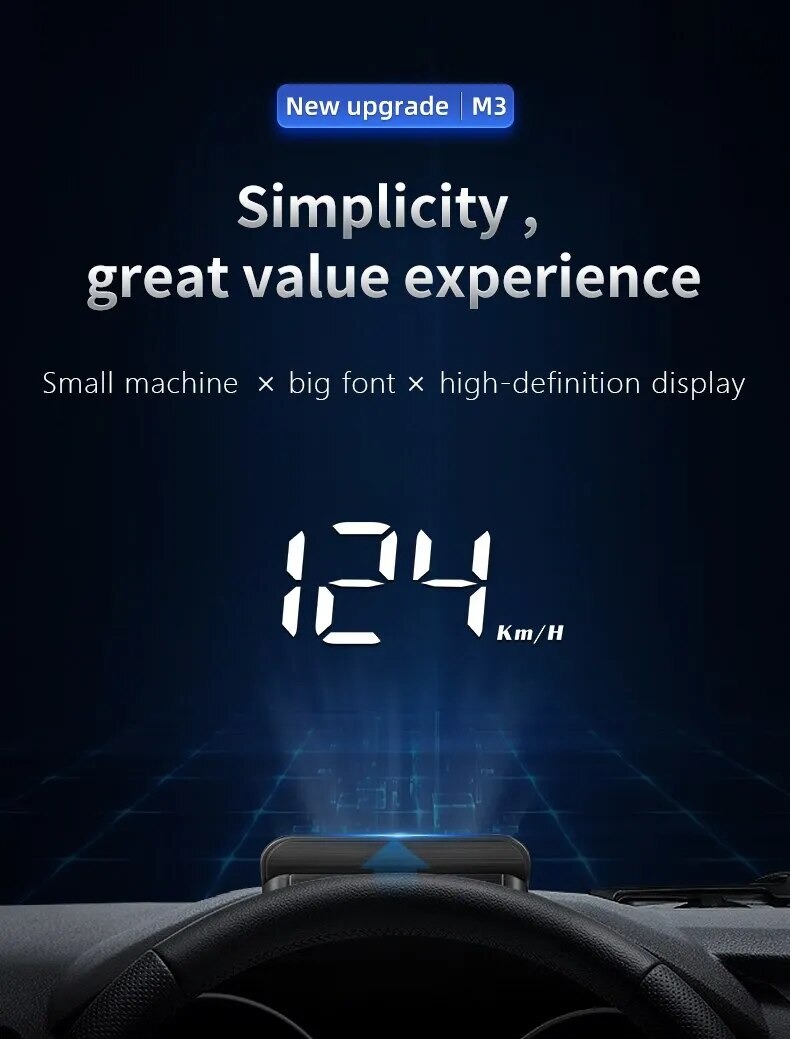 Universal Hud Head Up Display OBD2 Speedometer cars Windshield ...