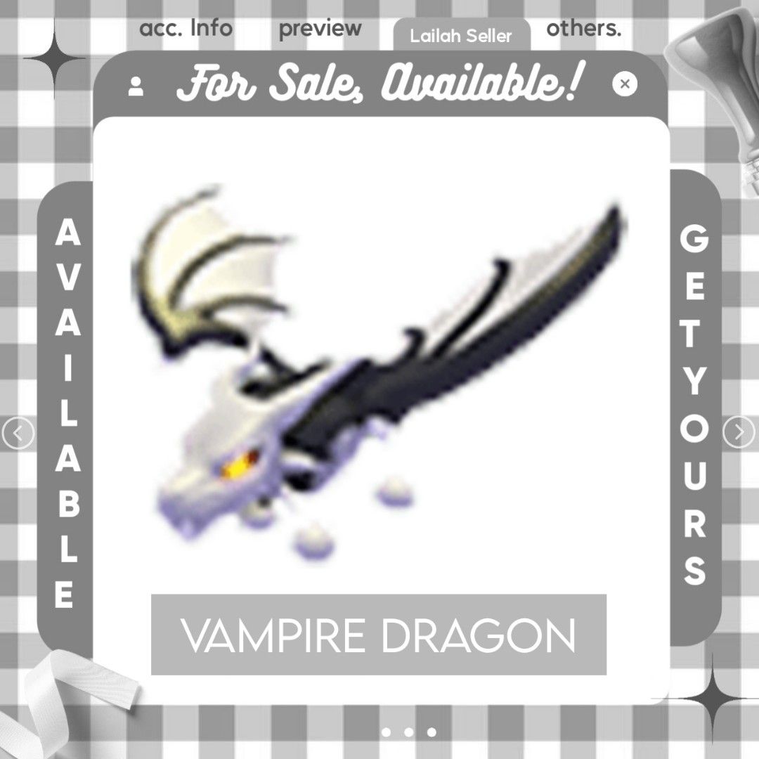 Vampire dragon | Adopt me pet | Roblox, Hobbies & Toys, Toys & Games on ...
