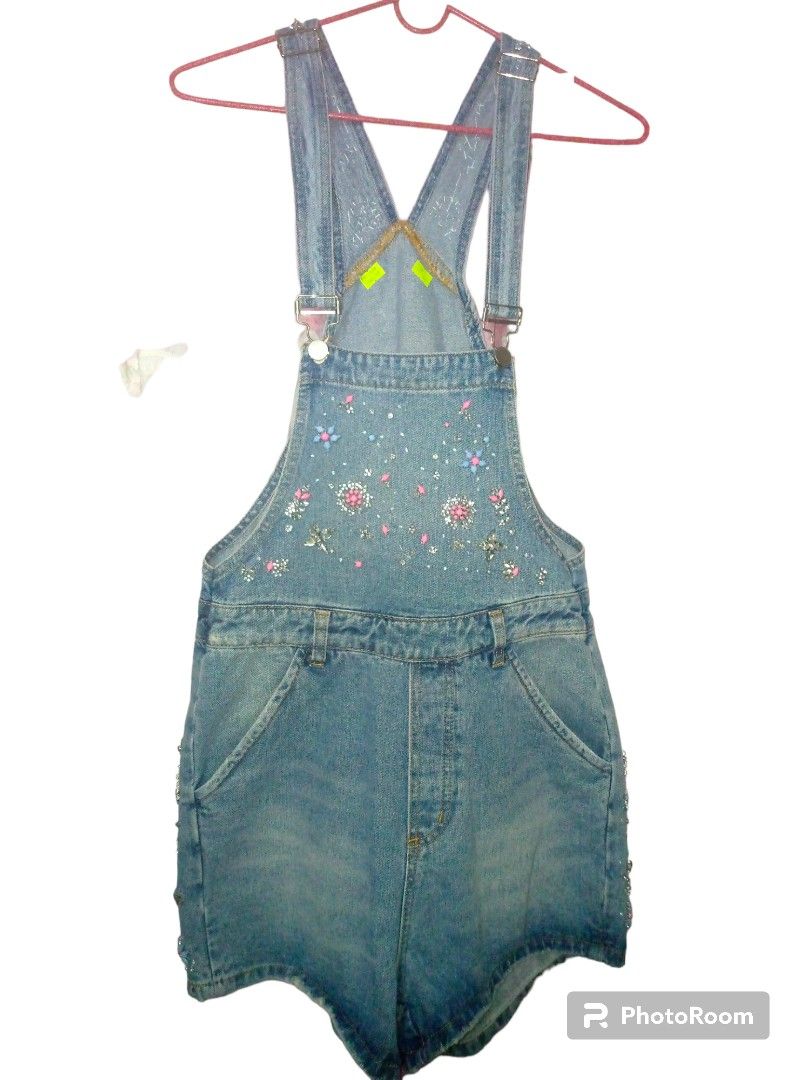 Vintage denim romper, Women's Fashion, Dresses & Sets, Rompers on Carousell
