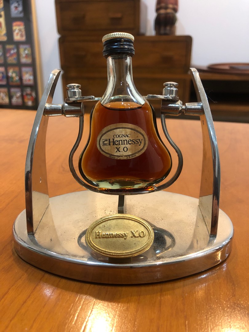 Vintage Miniature Hennesy XO 50ml with cradle, Food & Drinks, Alcoholic ...