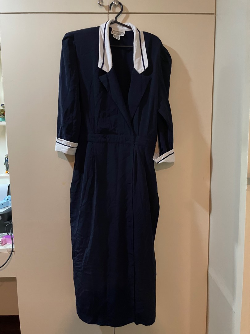 Vintage Navy Captain Dress, Women's Fashion, Coats, Jackets and ...