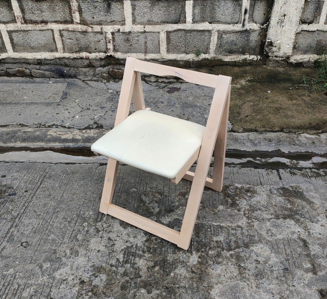 Vintage Style Low Back Folding Chair, Furniture & Home Living ...