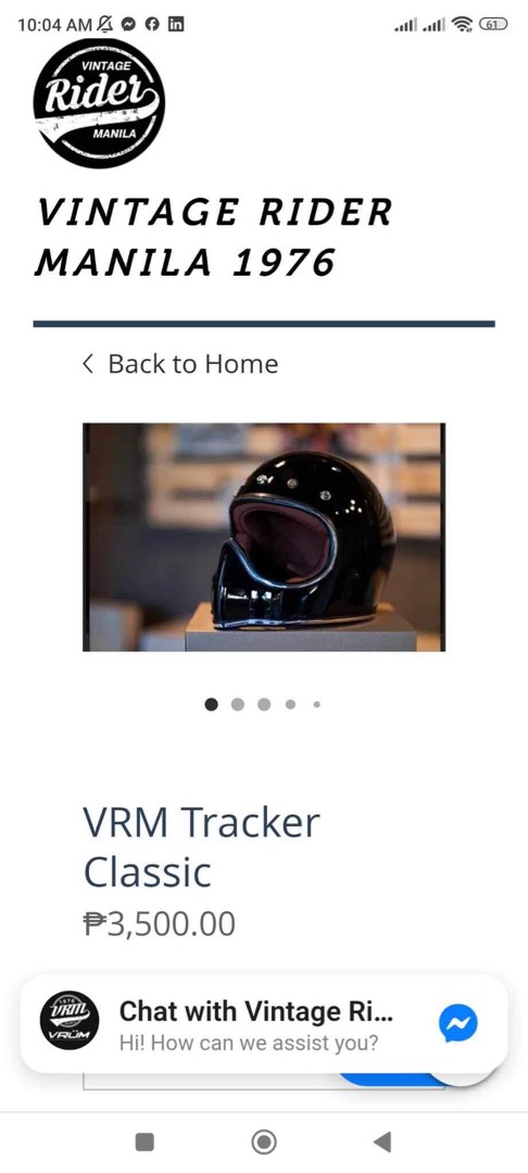 VRM Classic Helmet, Motorbikes, Motorbike Parts & Accessories, Helmets ...