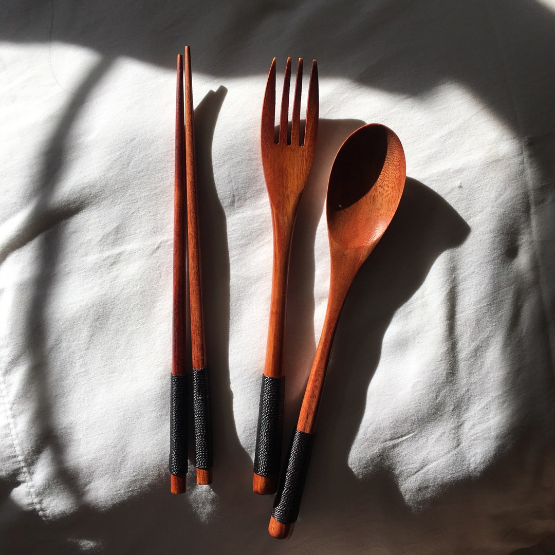 Wooden Spoon, Fork and Chop sticks, Furniture & Home Living ...