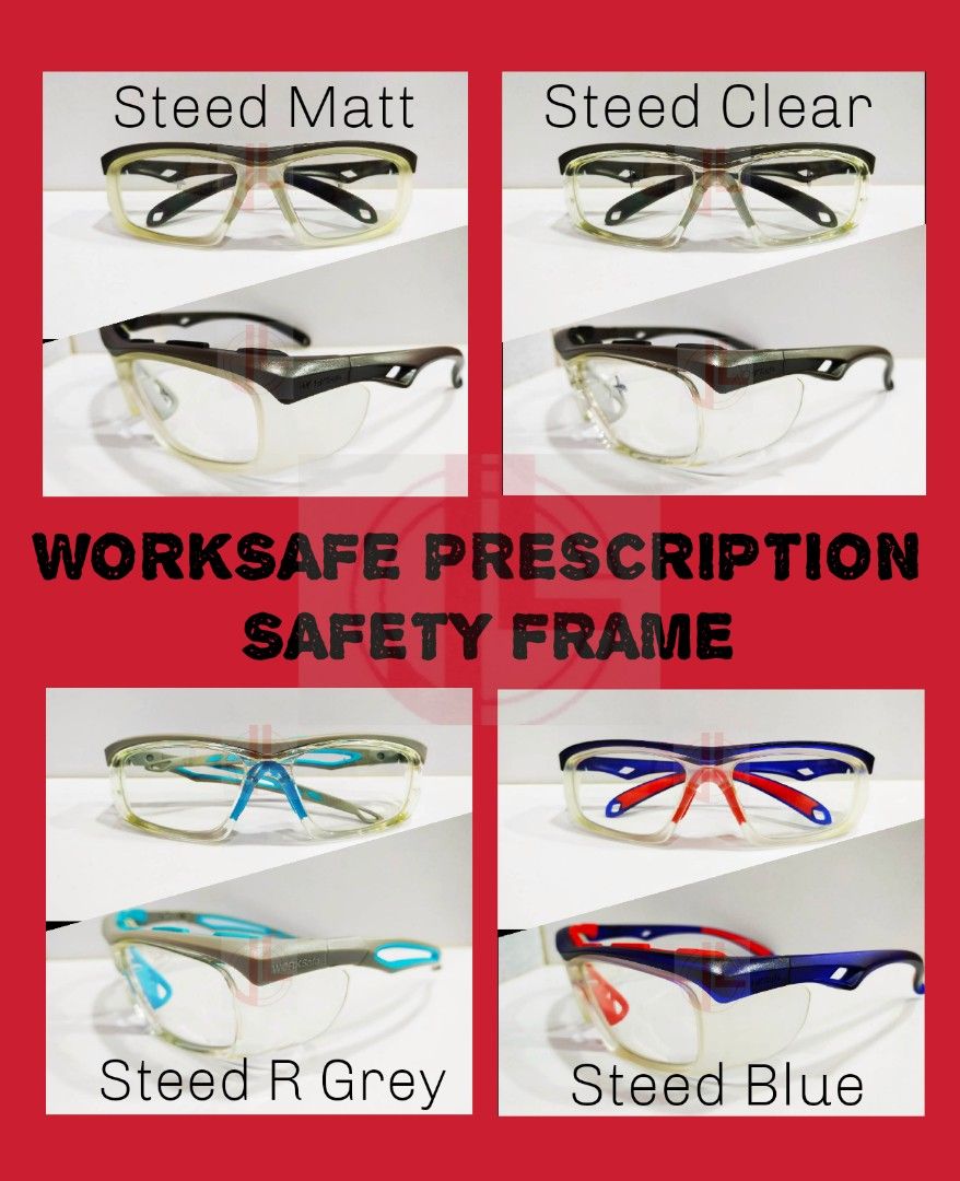 Worksafe Prescription Safety Frame with Safety lenses Package, Men's ...