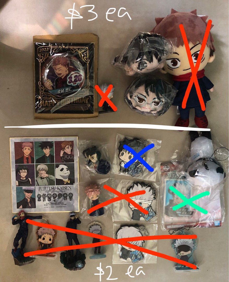 wts jjk merchandise jujutsu kaisen gojo satoru yuji itadori yuta ...