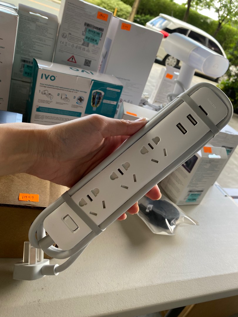 XIAOMI POWER STRIP ADAPTER EXTENSION CORD ON HAND, TV & Home Appliances ...