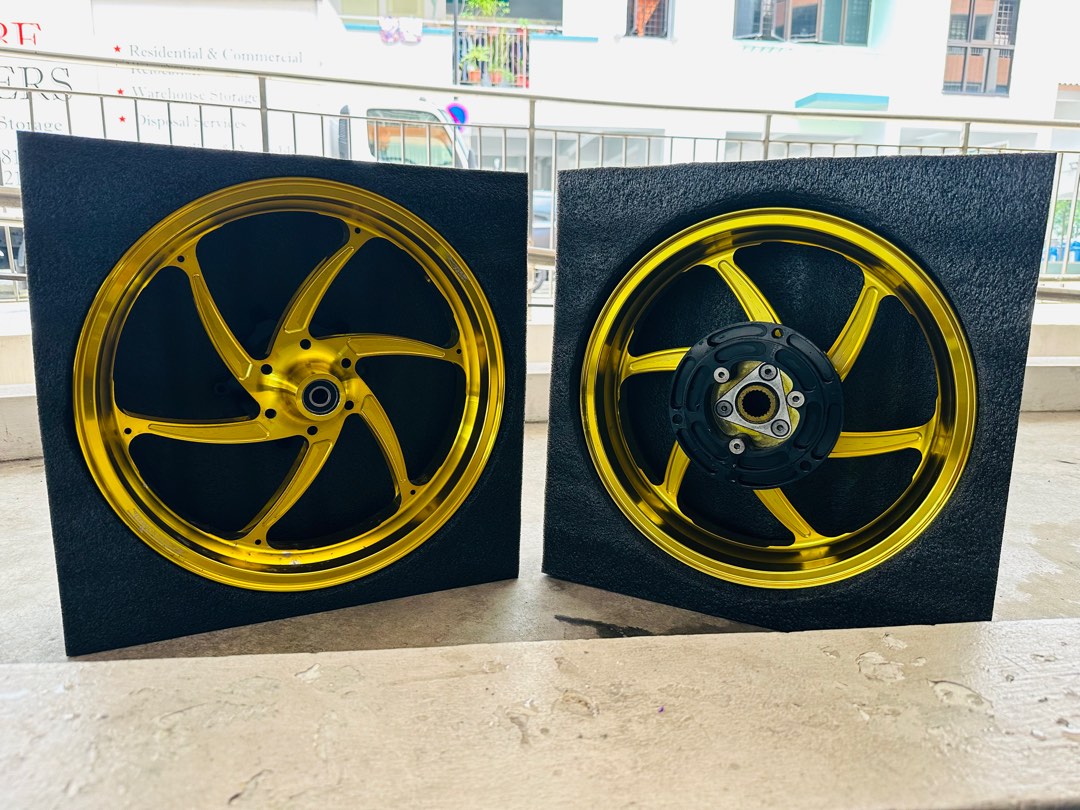 XMAX CNC Gold Anodized Rims, Motorcycles, Motorcycle Accessories on ...