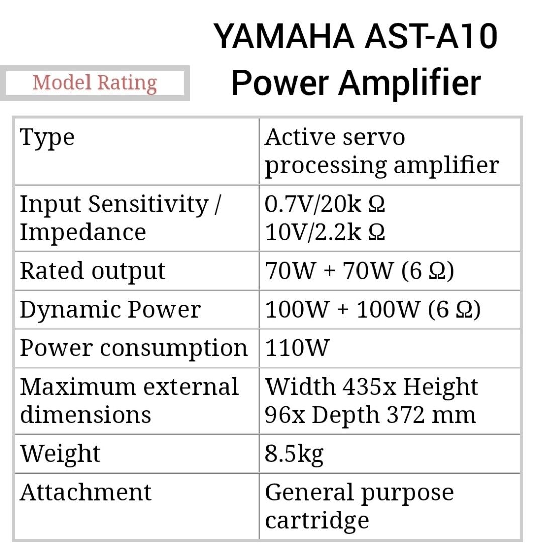 YAMAHA NS-10M STUDIO WITH YAMAHA AST-AT10 POWER AMPLIFIER, Audio ...