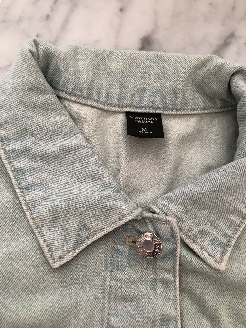 Yishion denim jacket, Women's Fashion, Coats, Jackets and Outerwear on Carousell