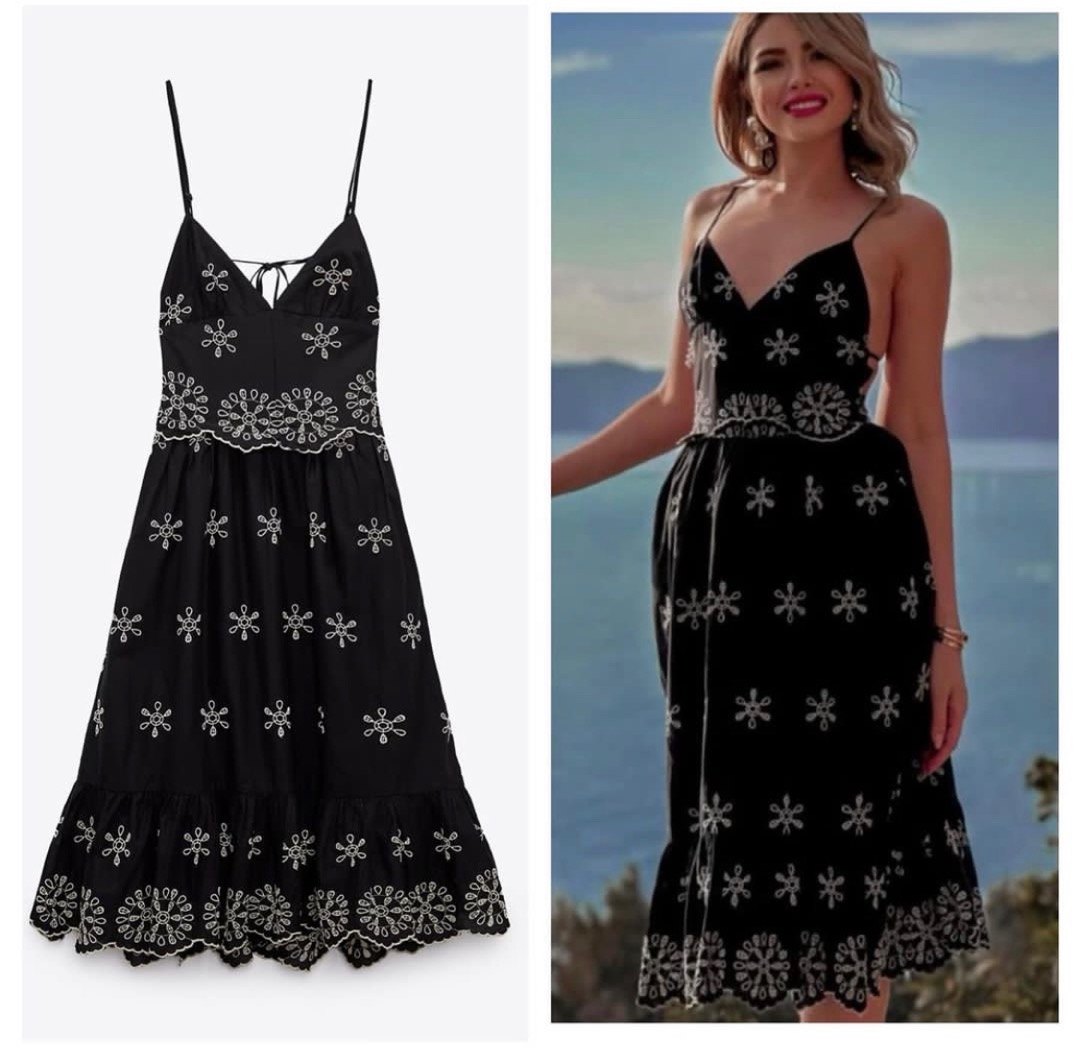 Zara embroidered, Women's Fashion, Dresses & Sets, Dresses on Carousell