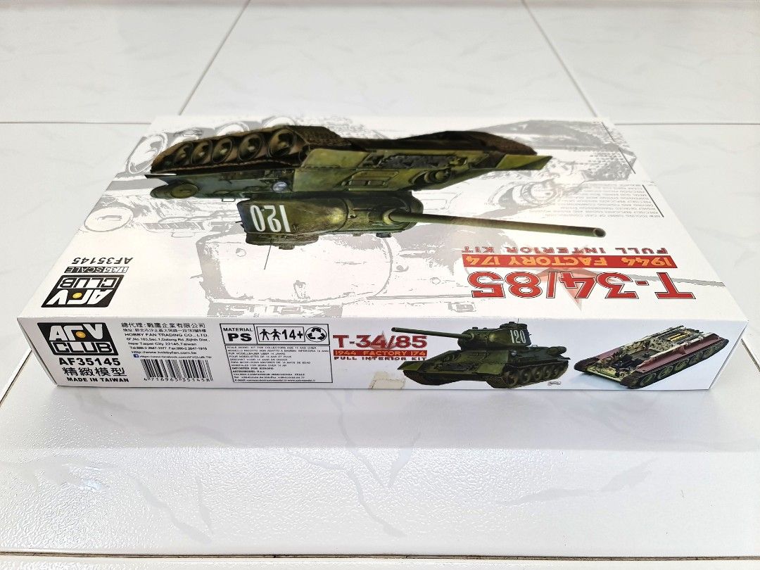 1/35 #AF35145 AFV Club Russian Medium Tank T-34/85 1944 Factory 174 c/w ...