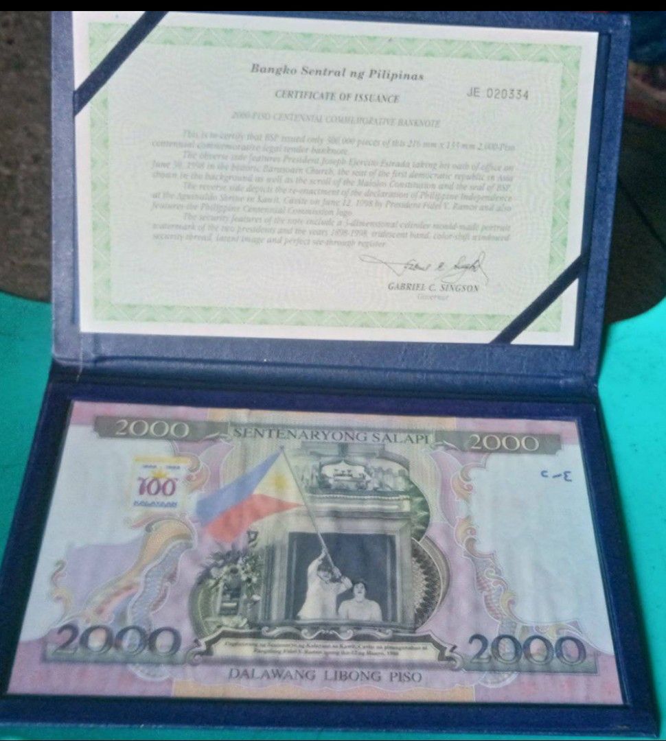 2,000 peso bill ( commemorative banknote ), Hobbies & Toys, Memorabilia ...