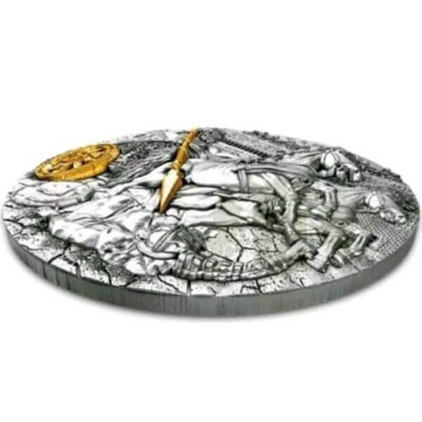 2019 CHARIOT RYDWAN WARFARE Ultra High Relief Antique Silver Coin 2 oz ...