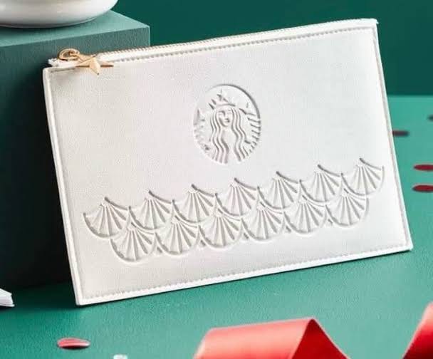 2021 Starbucks pouch wallet in white, Women's Fashion, Bags & Wallets ...