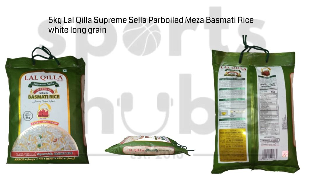 5kg Lal Qilla Supreme Sella Parboiled Meza Basmati Rice white long ...