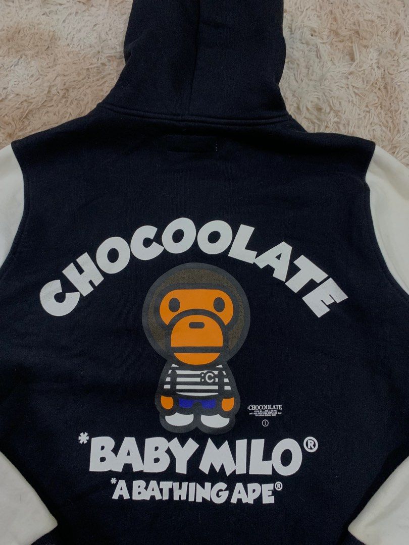 Bape Baby Milo x Chocolate Varsity Jacket , Men's Fashion, Coats ...