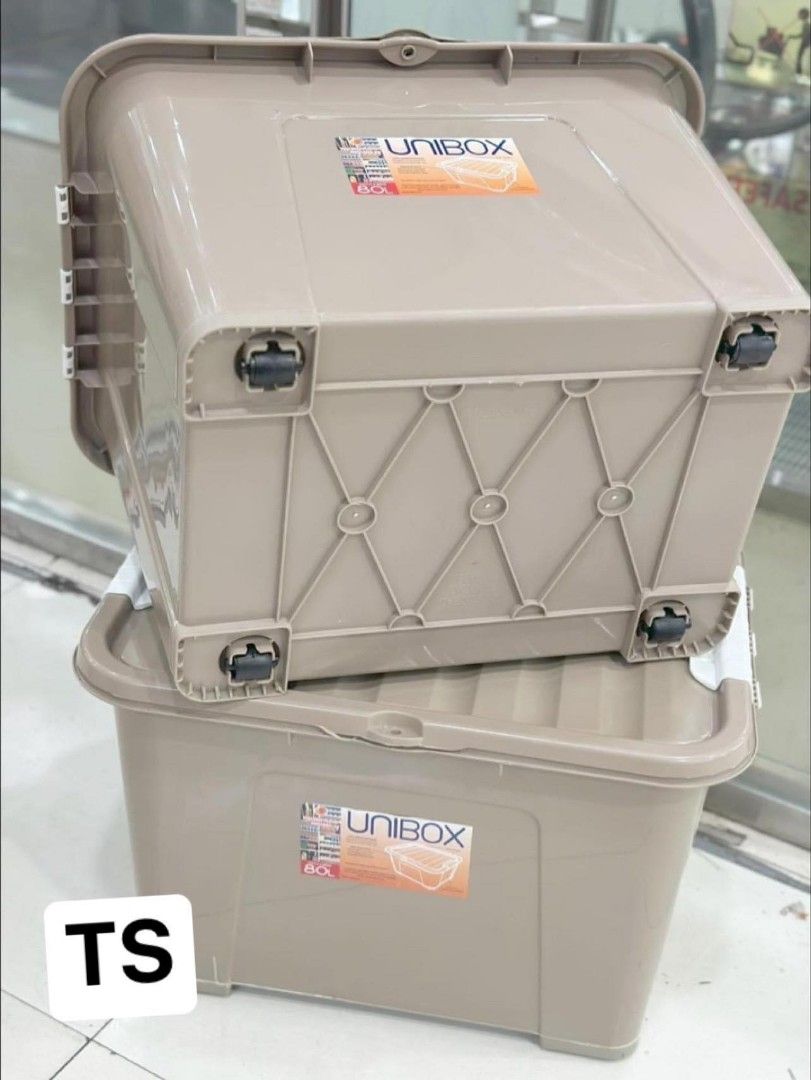 Aesthetic storage box 80L, Furniture & Home Living, Home Improvement ...