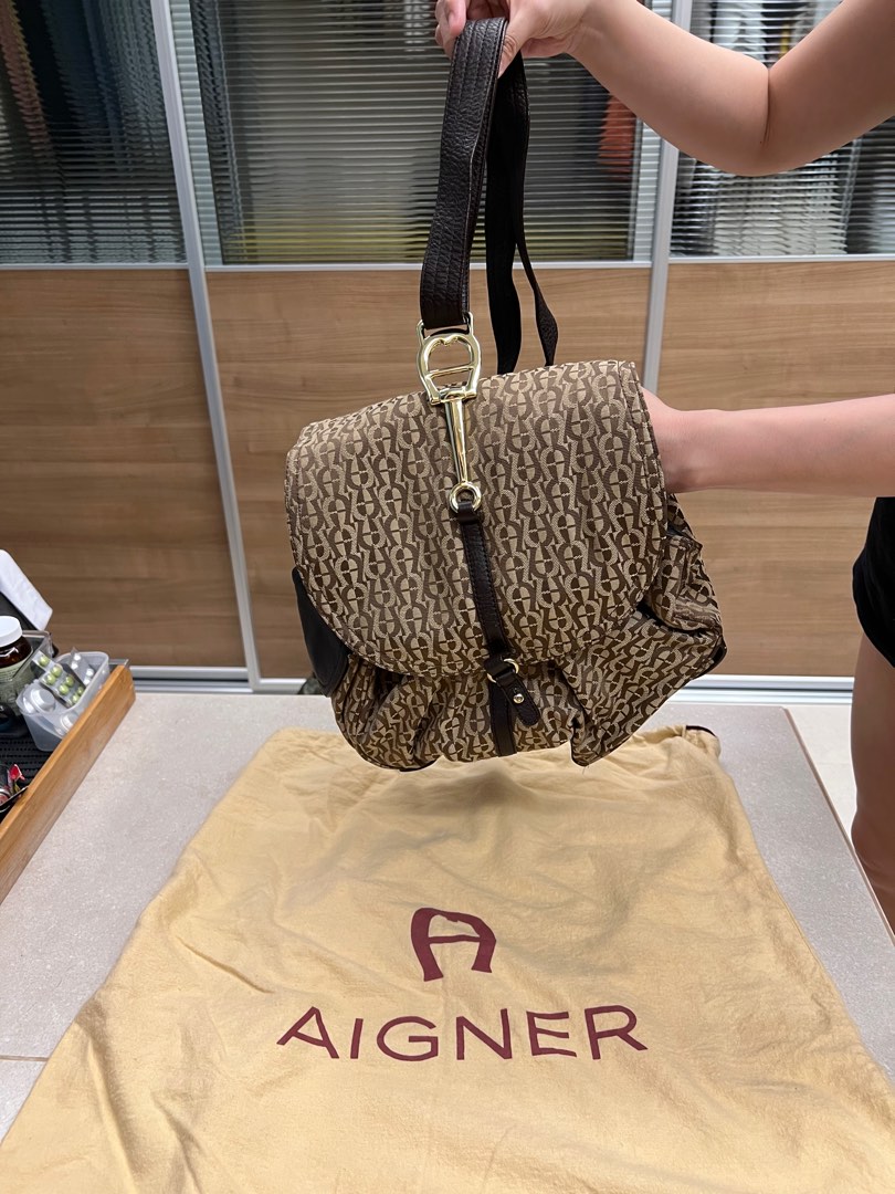 AIGNER BACKPACK, Luxury, Bags & Wallets on Carousell