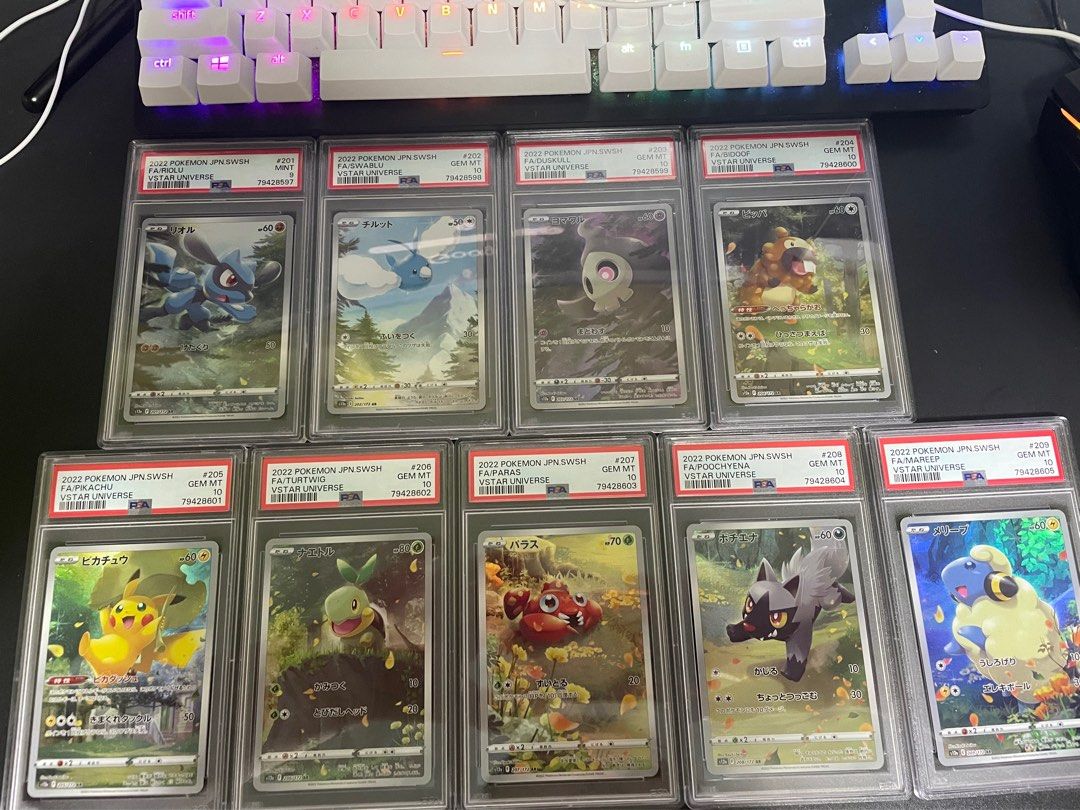 AR9 Pokemon Psa 10 + 1x psa 9 sequential vsu god pack, Hobbies & Toys ...