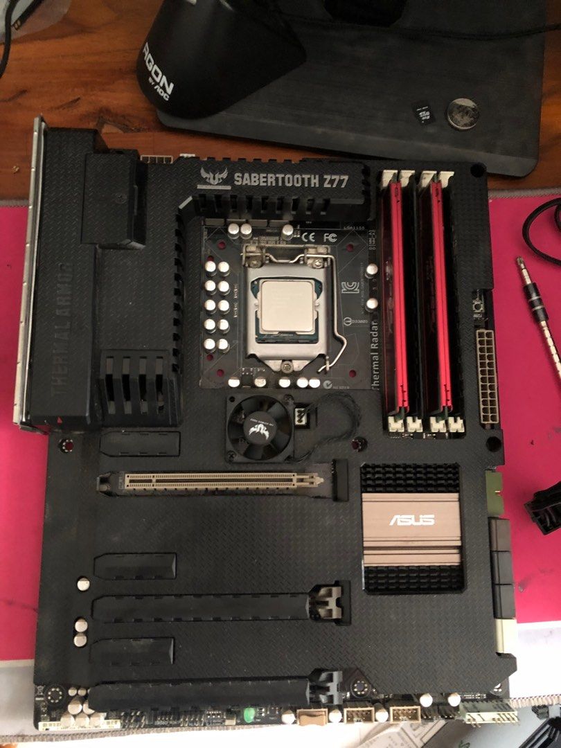 ASUS sabertooth z77 motherboard ,16GB DDR3 RAM and Intel i5 3570k CPU ...