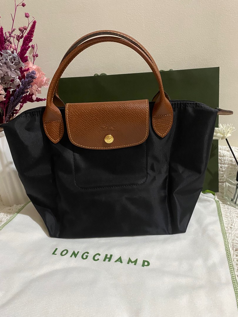 AUTHENTIC Longchamp Le Pliage short handle small, Luxury, Bags ...