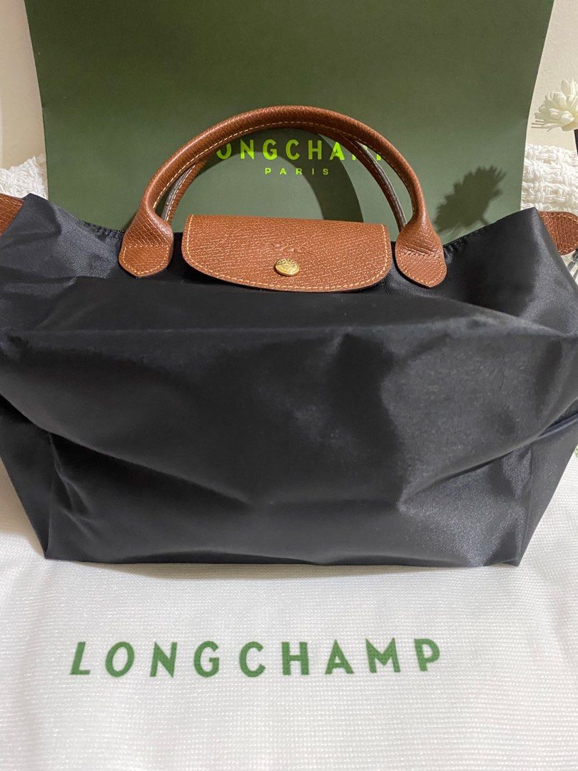AUTHENTIC Longchamp Le Pliage short handle small, Luxury, Bags ...