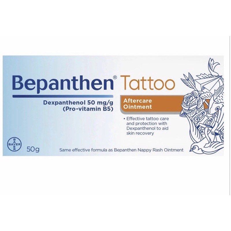 Bepanthen : Tattoo Aftercare and Protection Ointment cream (50G) exp 12 ...