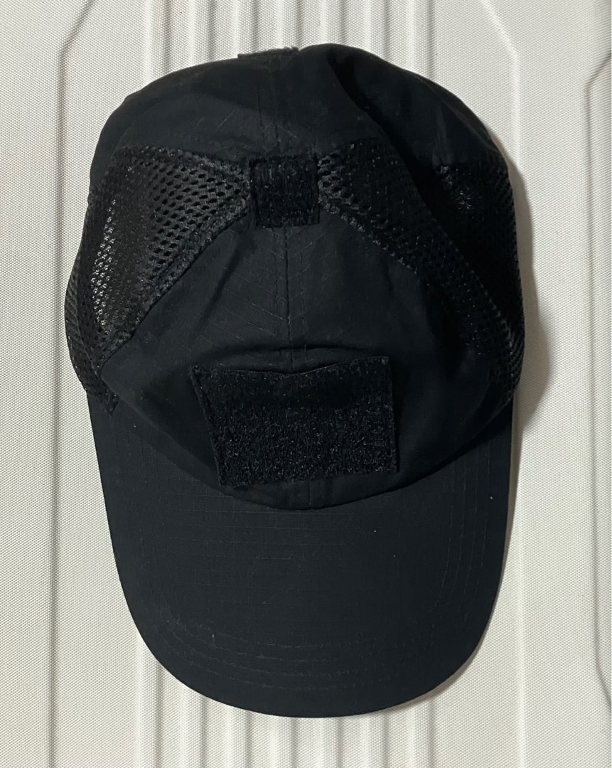 Black cap with Velcro on the front , Men's Fashion, Watches ...