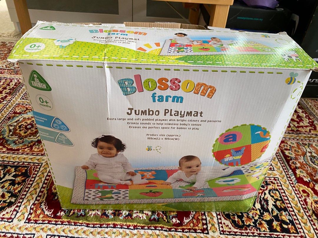 Blossom farm Jumbo playmat, Babies & Kids, Infant Playtime on Carousell