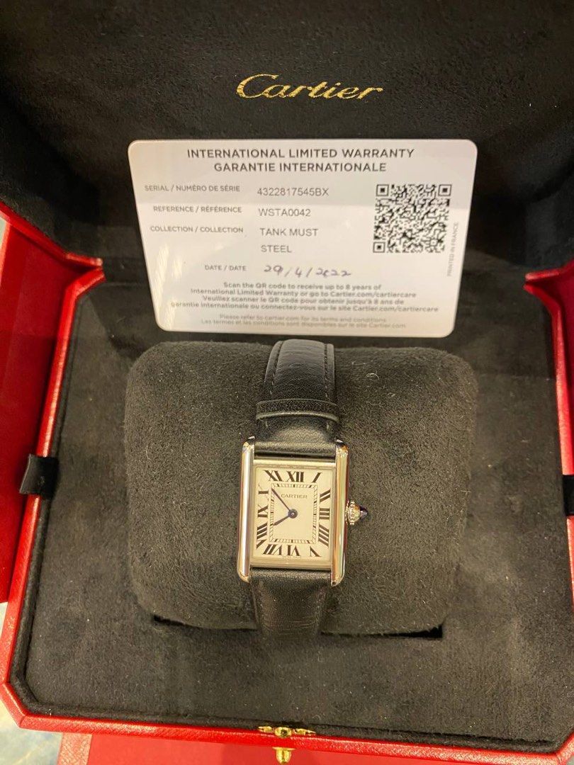 (BRAND NEW) 2022 CARTIER LADY TANK MUST DE CARTIER REF WSTA0042 22MM ...