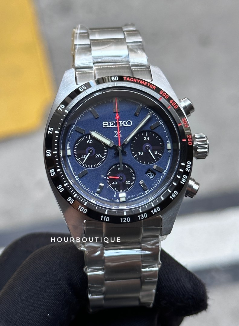 Brand New Seiko Prospex SpeedTimer Blue Dial Solar Chronograph Watch ...