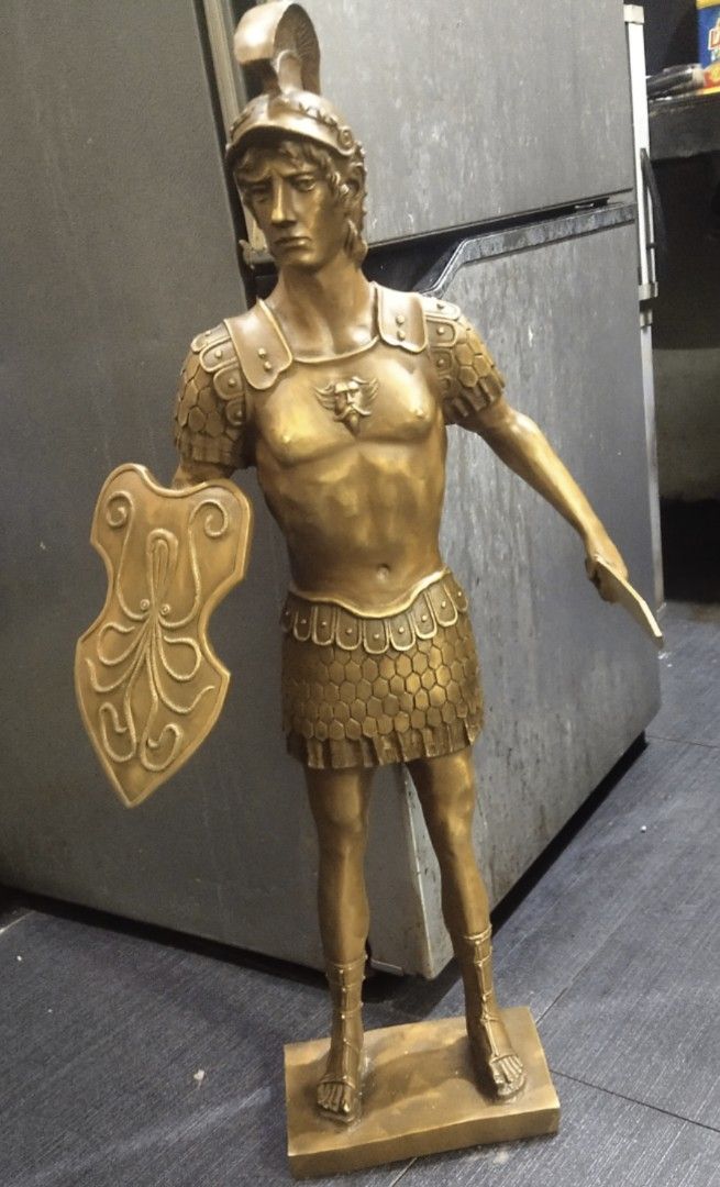 Brass pair of roman soldier warrior statue display, Hobbies & Toys ...