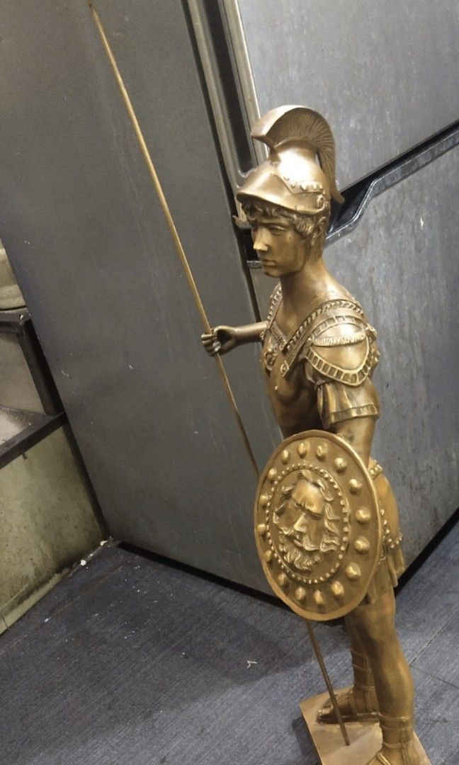 Brass roman guard soldier statue display, Hobbies & Toys, Memorabilia ...