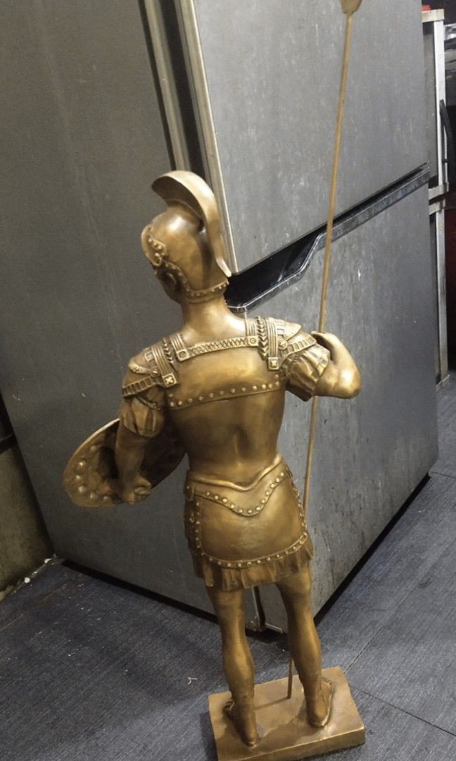Brass roman guard soldier statue display, Hobbies & Toys, Memorabilia ...