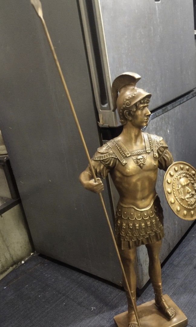Brass roman guard soldier statue display, Hobbies & Toys, Memorabilia ...