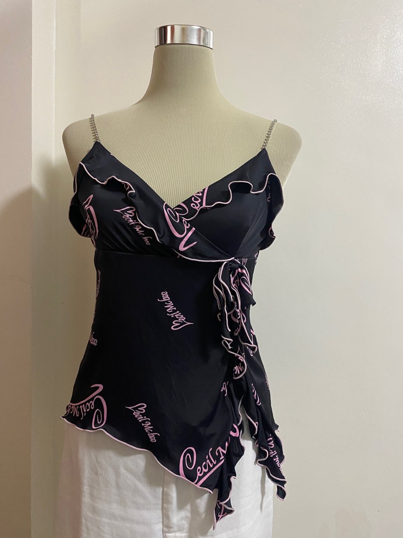 BW w/ tag y2k cecil mcbee peplum top, Women's Fashion, Tops, Sleeveless ...