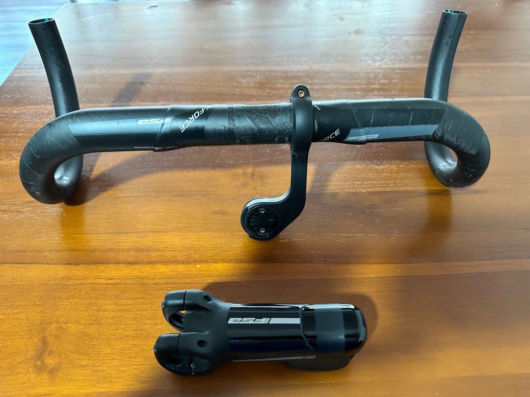 Carbon Road bike handle bar and stem, Sports Equipment, Bicycles ...