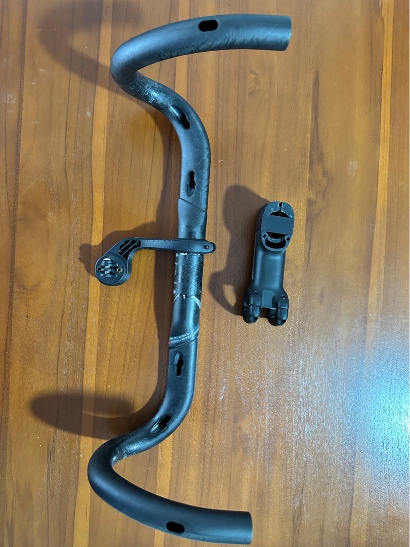 Carbon Road bike handle bar and stem, Sports Equipment, Bicycles ...